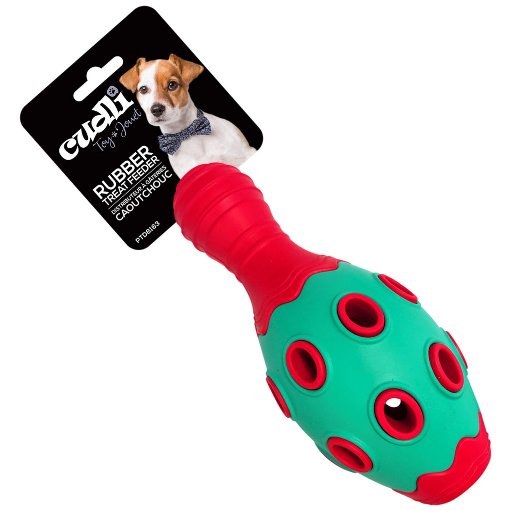 Cudli Dog Treat Feeder Bowling Pin - Rubber 6in