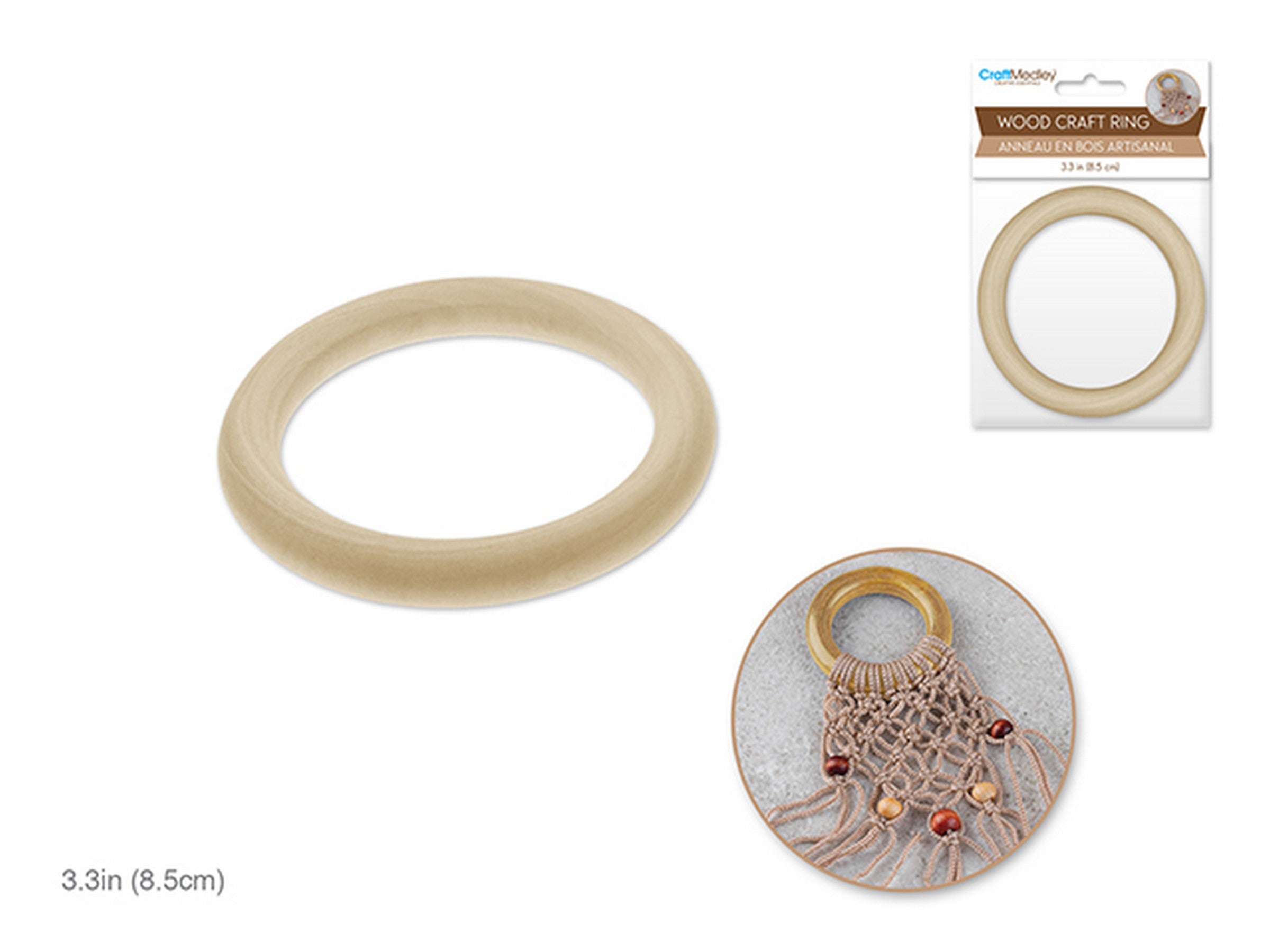 Craft Medley Wooden Craft Ring Unpainted 3.3in