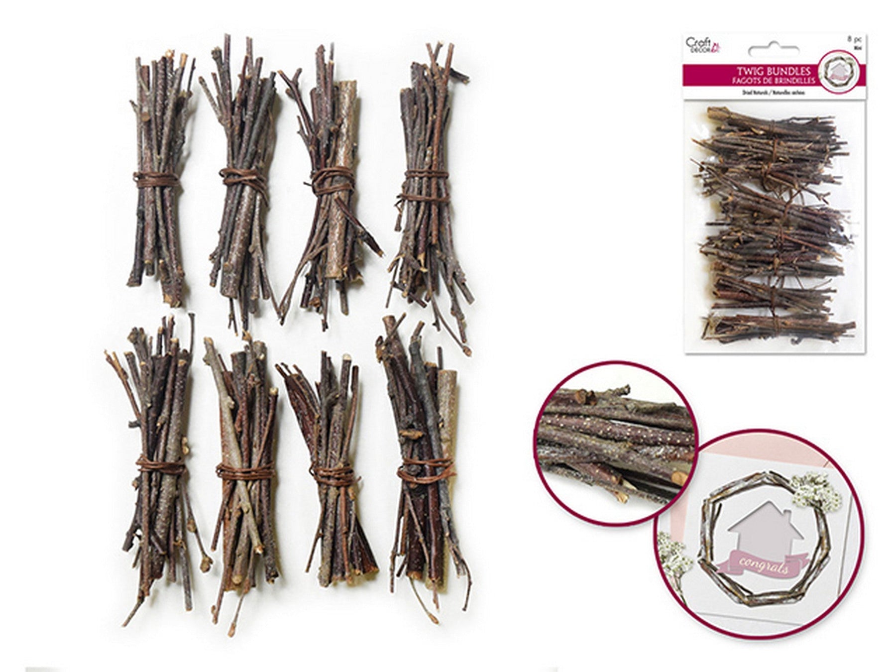 Craft Décor 8 Twig Bundles 3in