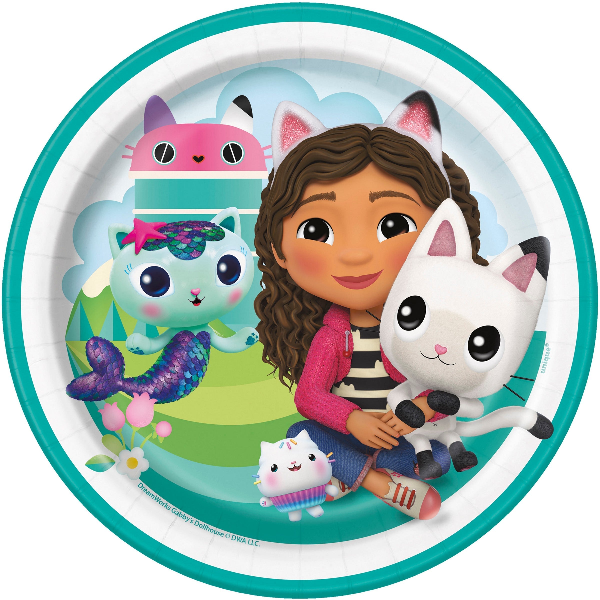 Gabby's Dollhouse 8 Round Paper Plates 7in